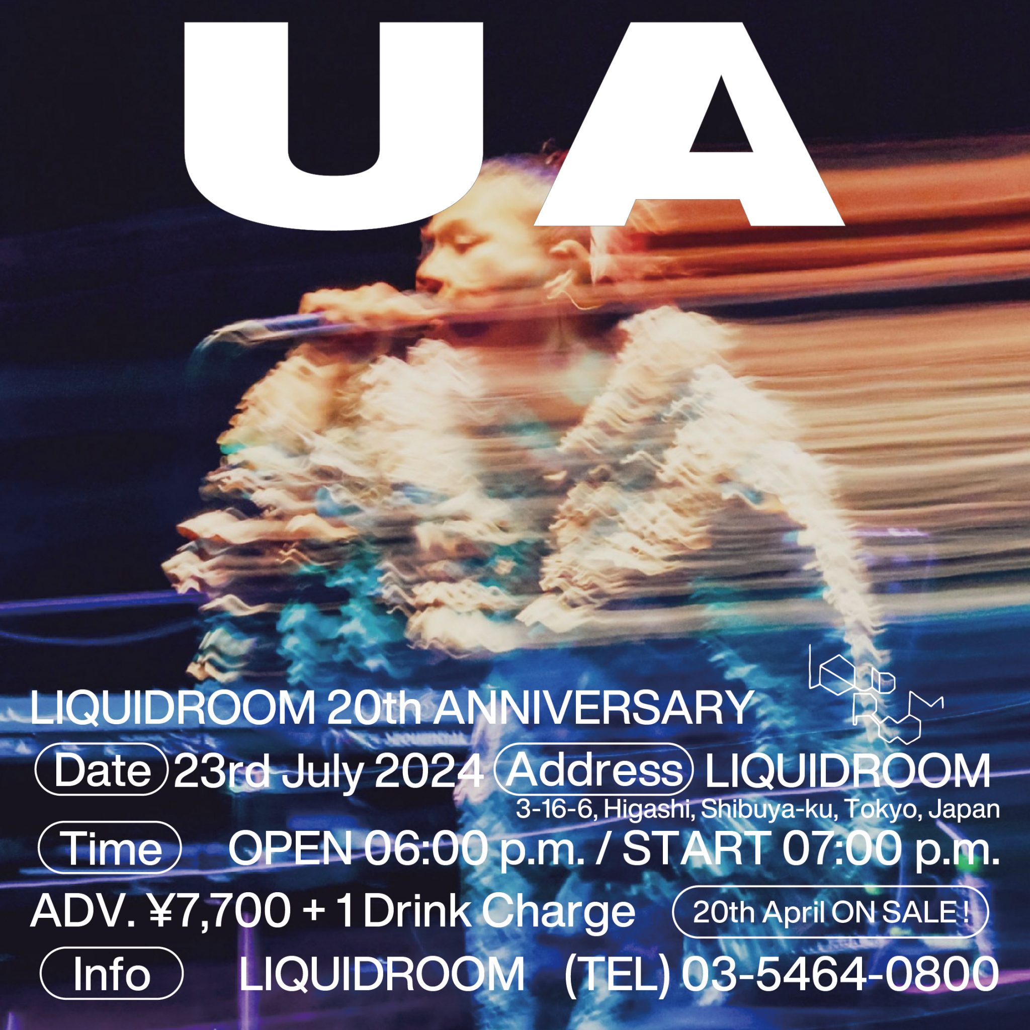 ＜LIQUIDROOM 20th ANNIVERSARY＞ UA 公演決定！ / LIQUIDROOM [リキッドルーム]